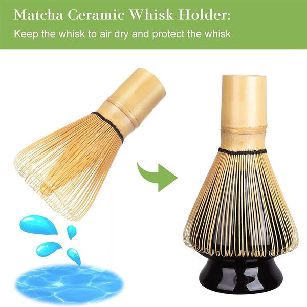Bamboo Matcha Whisk Set - Black – Raw Plus Coffee